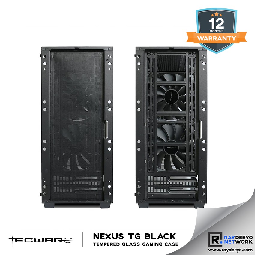 Tecware NEXUS TG BLACK Tempered Glass ATX Gaming Case [ATX, Matx, Mini ...