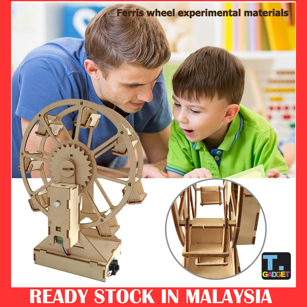 DIY Electric Craft Ferris Wheel Puzzle Game Wooden Children Science ...