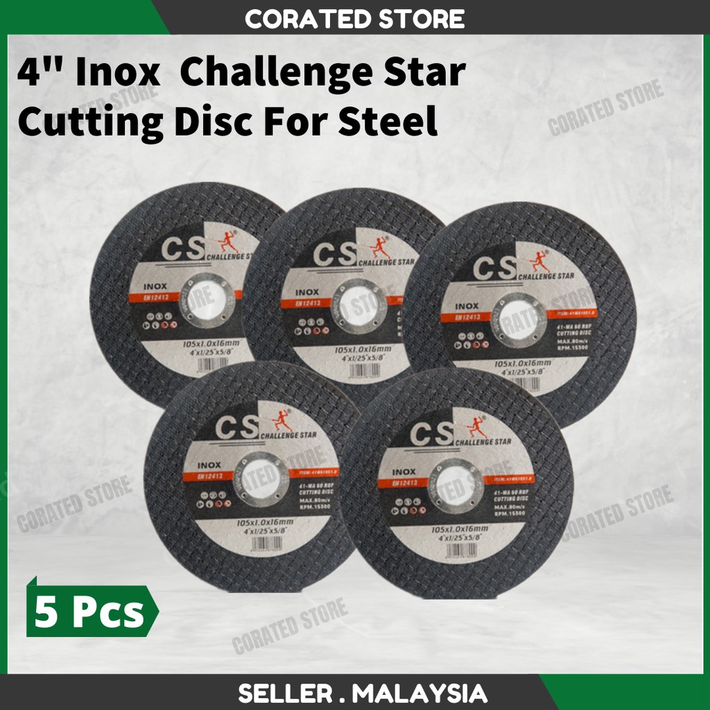 Challenge Star Inox Cutting Disc 4” Cutting Wheel for Steel (5Pcs ...
