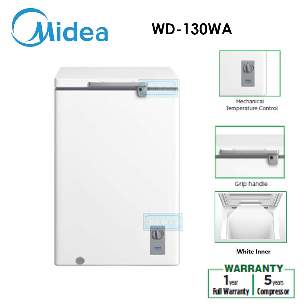 5 STAR Midea Mini Chest Freezer 130L Peti Freezer Murah Deep Freezer ...