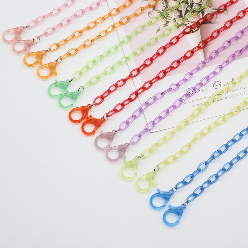(READY STOCK)Acrylic Transparent Crystal Mask Chain Kids Mask Chain ...