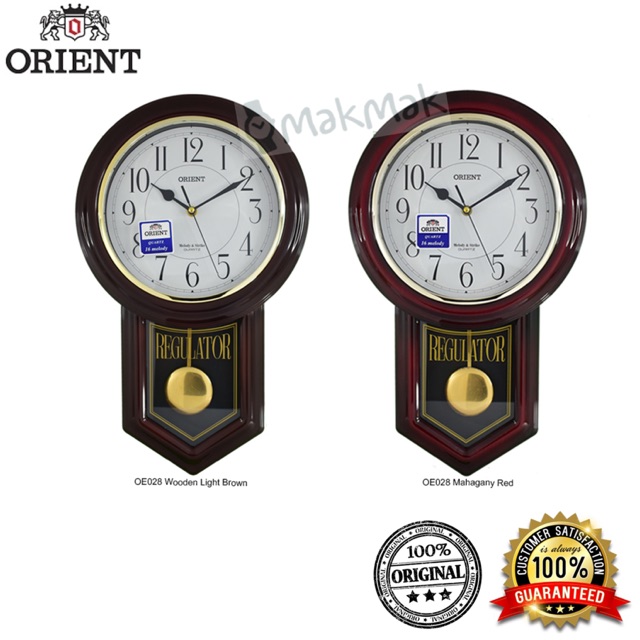 [100% Original] ORIENT Wall Clock Melody + Striking Quartz OE028 Jam ...
