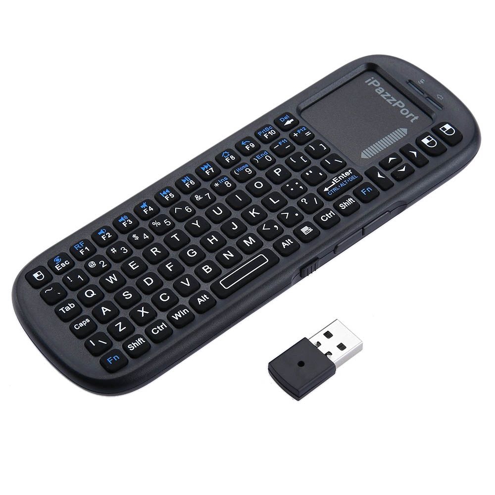 2.4GHZ MINI WIRELESS AIR MOUSE HANDHELD QWERTY KEYBOARD (BLACK, ENGLISH ...