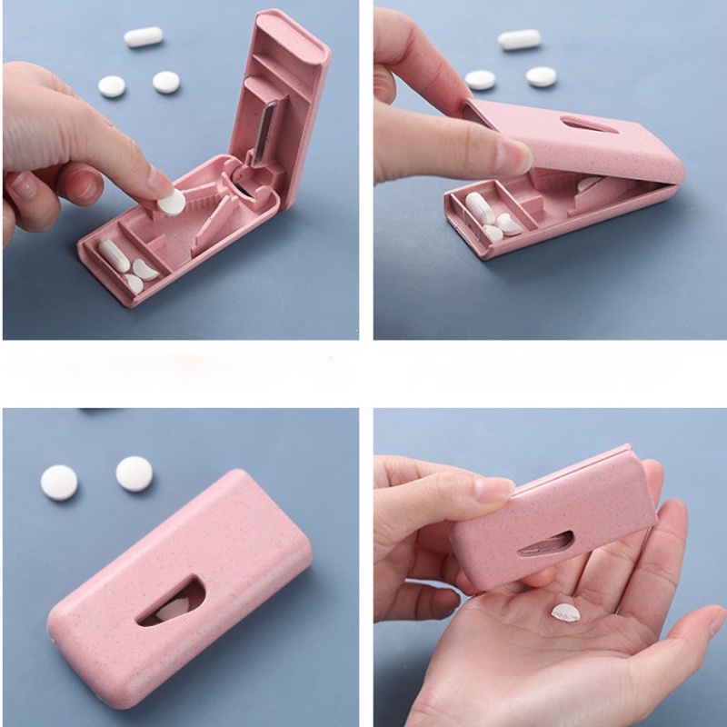 1pc Mini Useful Portable Holder Tablet Cutter Splitter Case Storage Box ...