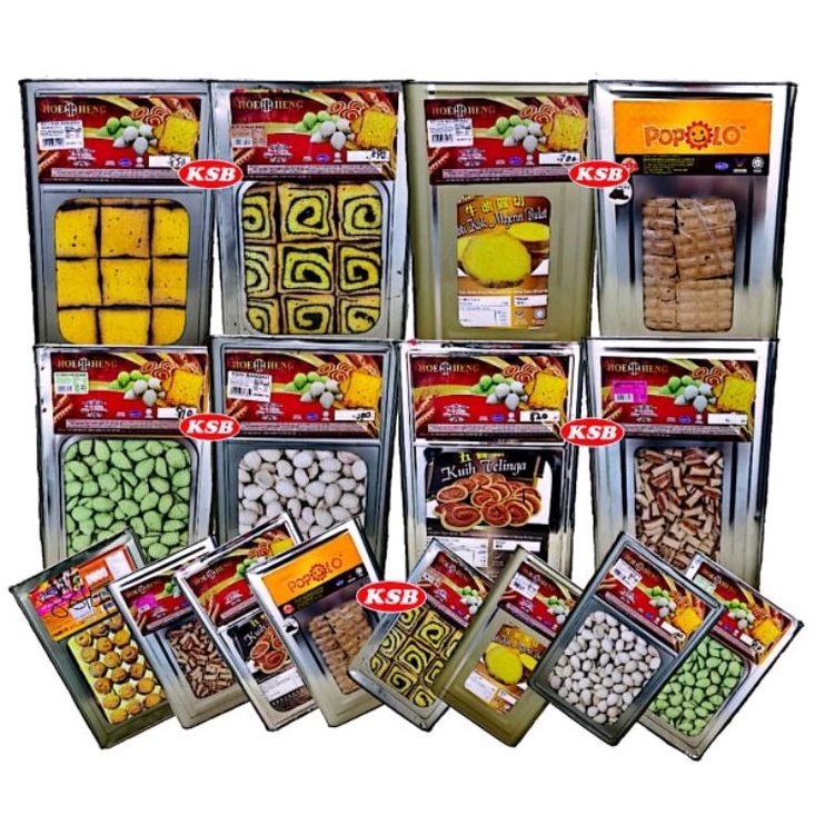 【Tin】Biskut Roti Kok Majerin/Coklat Roll/Telinga/Mini Burger/Kuih ...