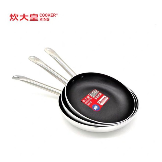 (Induction compatible) Non-Stick Stainless Steel Frying Pan Non Stick ...