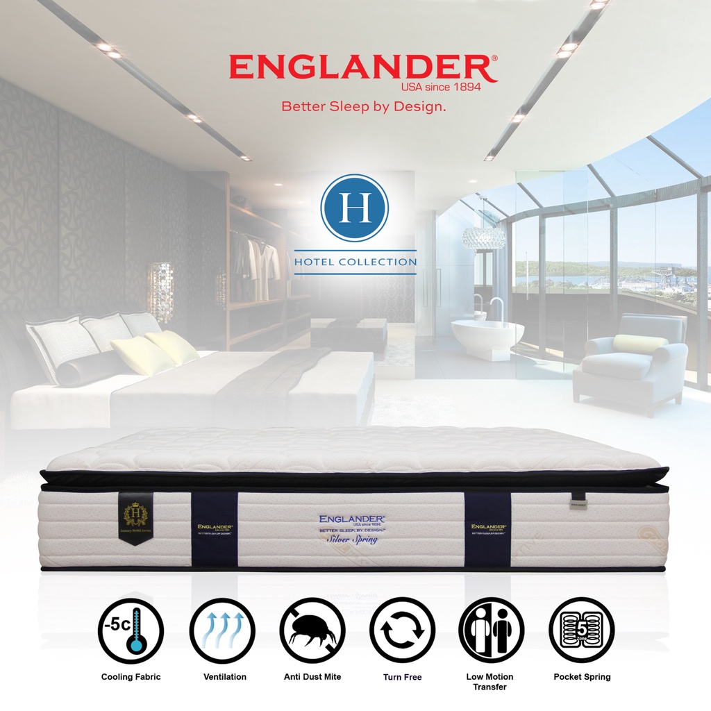 Englander Silver Spring Mattress + Exclusive FREE GIFT | Shopee Malaysia