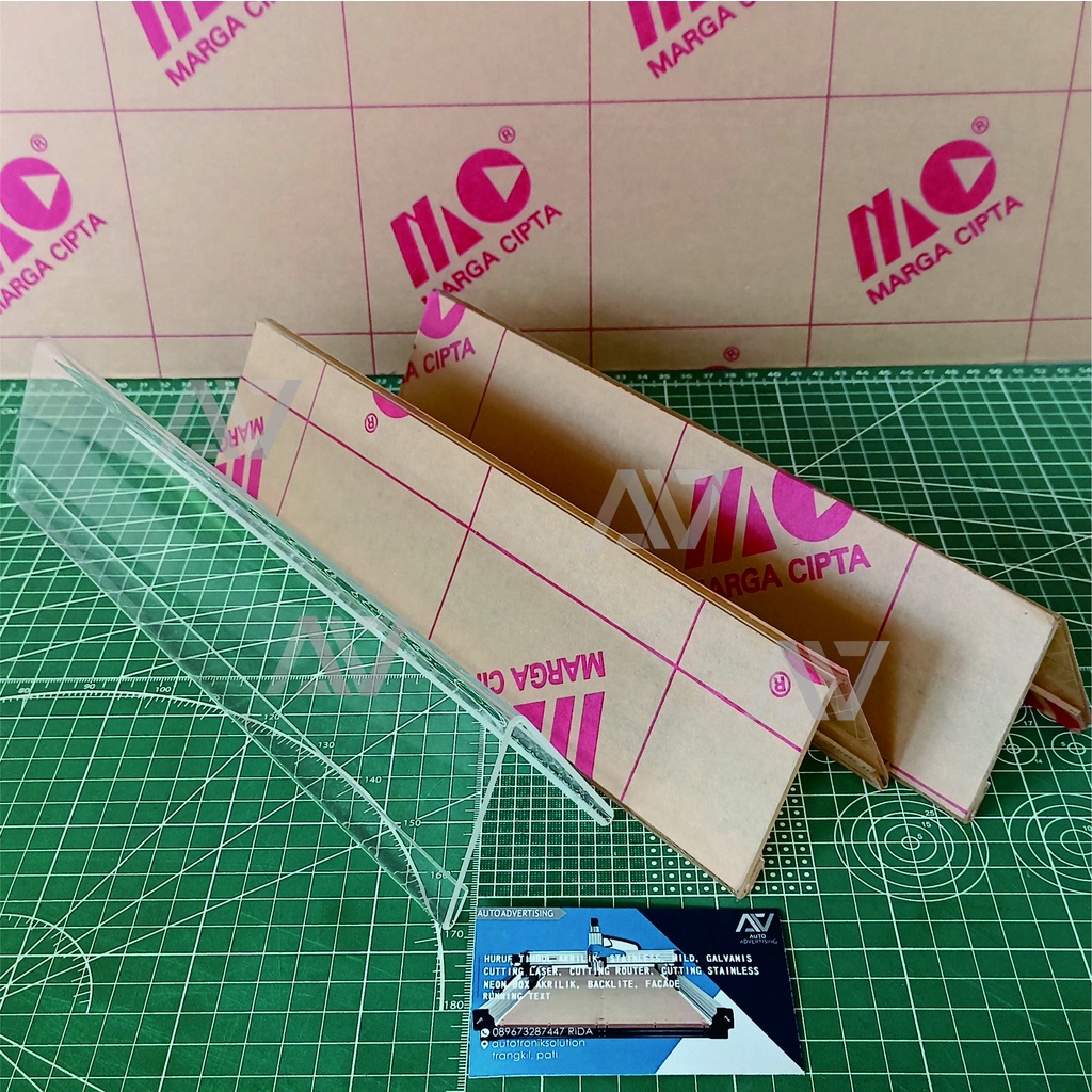 Acrylic STAND 7 X 30cm Brochure HOLDER MENU POSTER ACRYLIC Mica Table ...