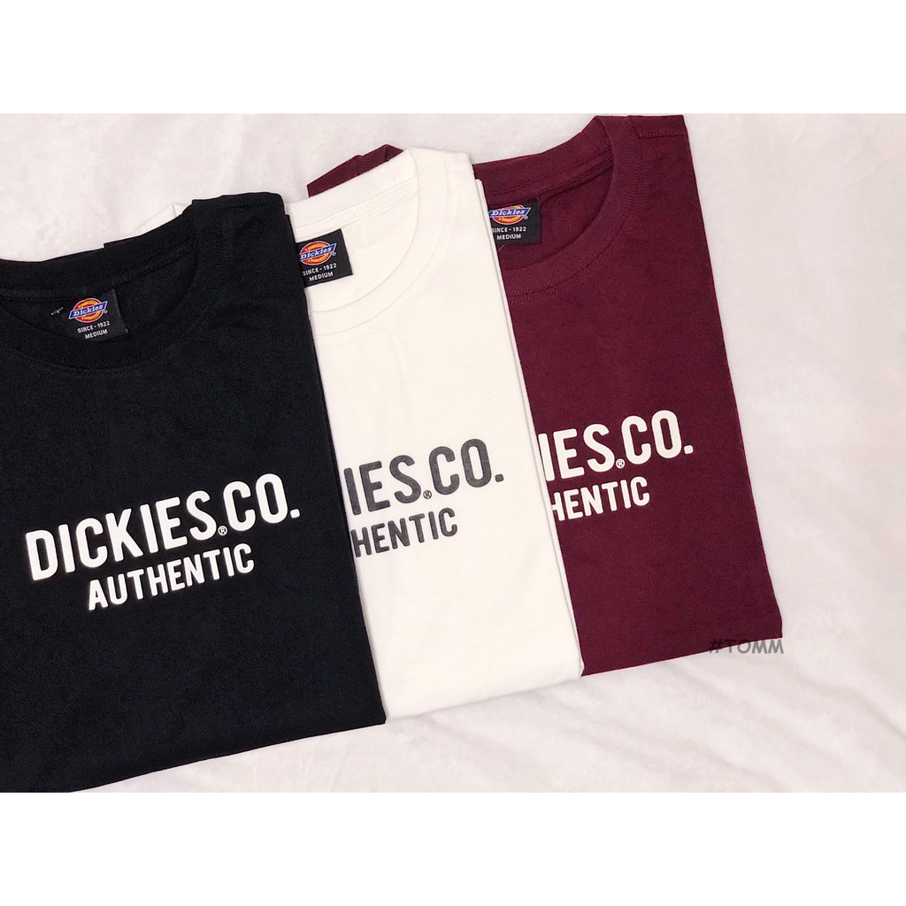 [Tom-m] DICKIES Font Logo Short T Black White Wine Red Korea Limited ...