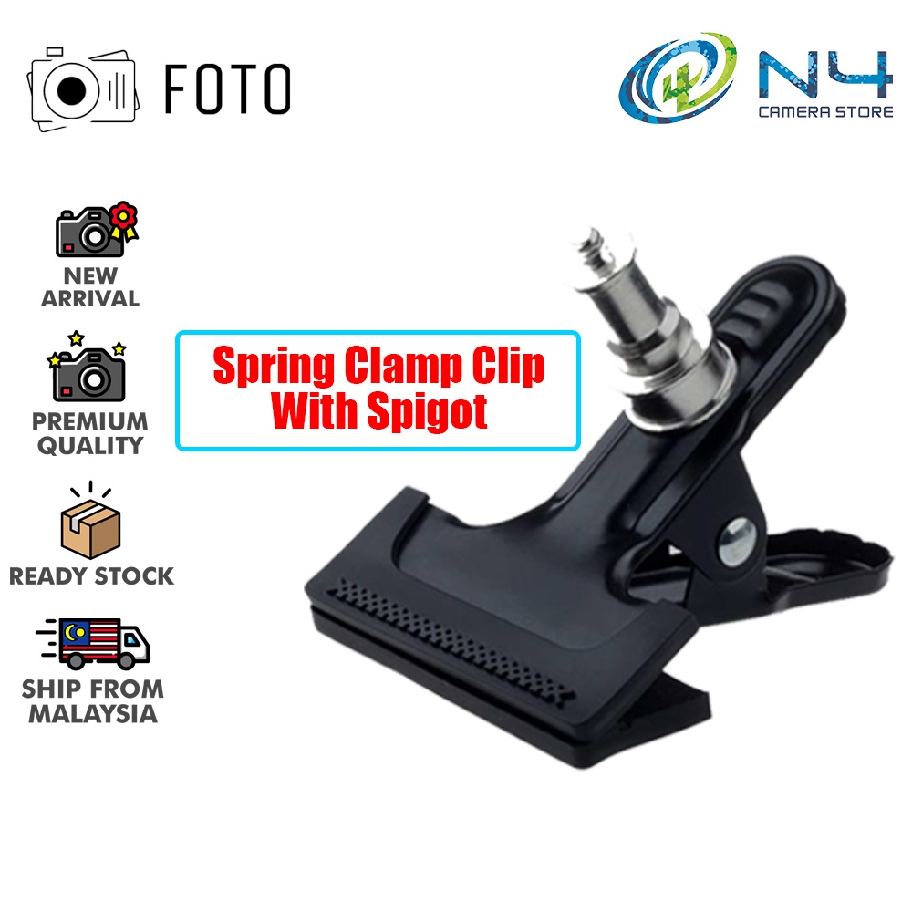 FOTO Tripod Camera Clip Clamp Flash Holder Mount with Ball Head/Photo ...