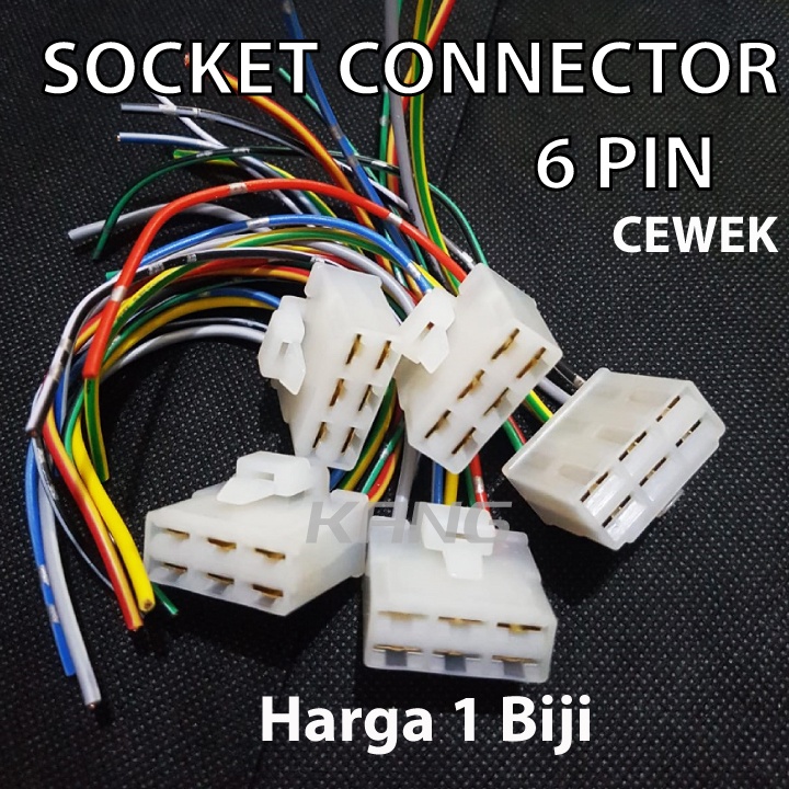 [6 PIN] 6 PIN CONNECTOR SOCKET (INCLUDING SKUN AND CABLE) NYLON ...