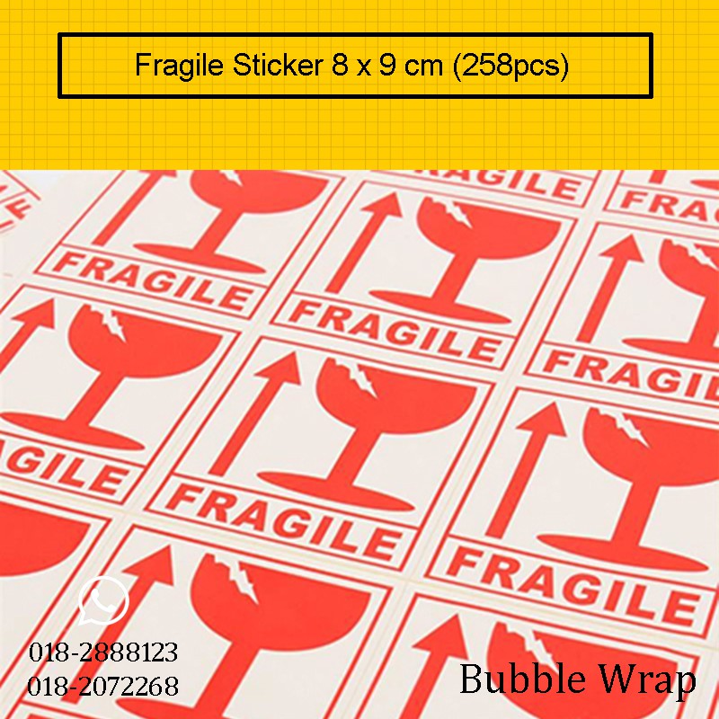 masterborong Fragile Sticker 258pcs Courier Bag Boxes Flyers Mudah ...