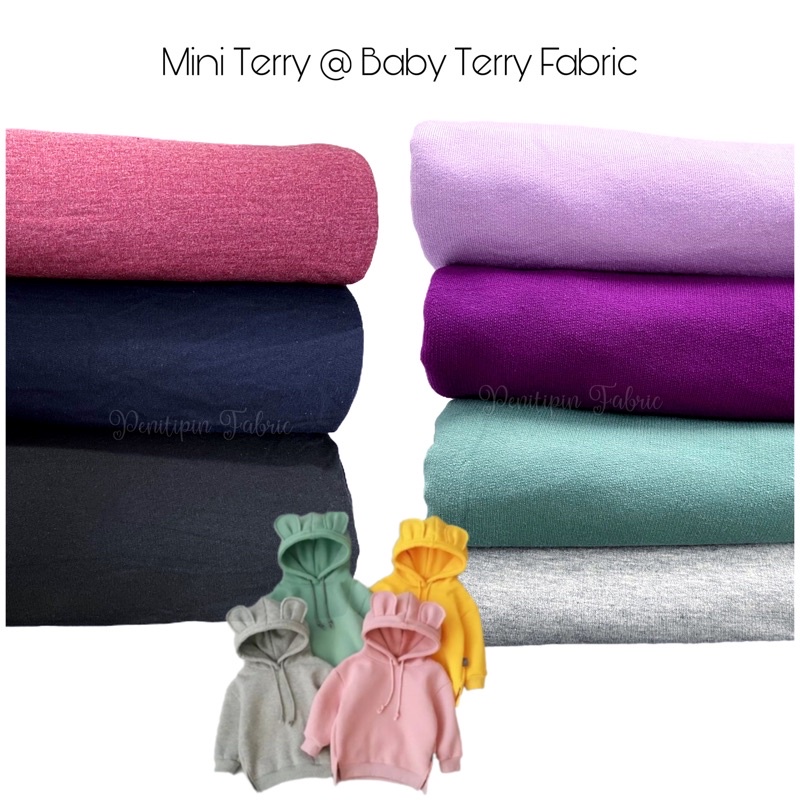 Baby terry & terry spandex baby terry kain plain fabric mini terry ...
