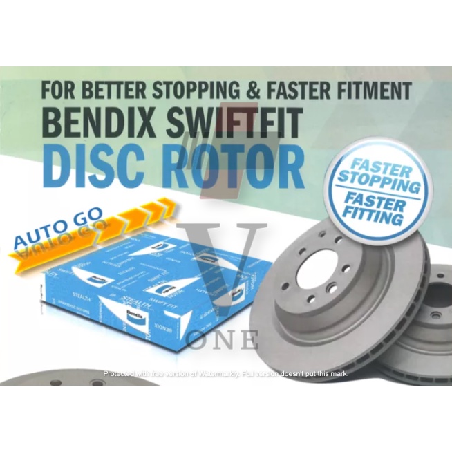 Original Bendix Proton GEN2/ Persona Rear Disc Rotor- 1 SET (BR9550 ...