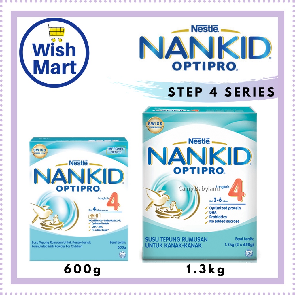 NAN KID OPTIPRO Step 4 600g & 1.3KG Formula Powdered Nutrition Baby ...