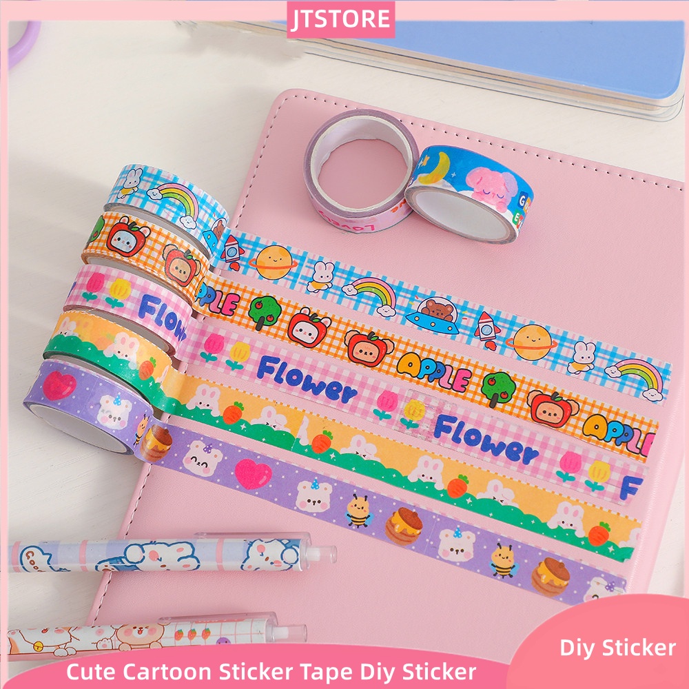 Adhesive Tape Cute Cartoon Sticker Tape Diy Sticker | Shopee Malaysia