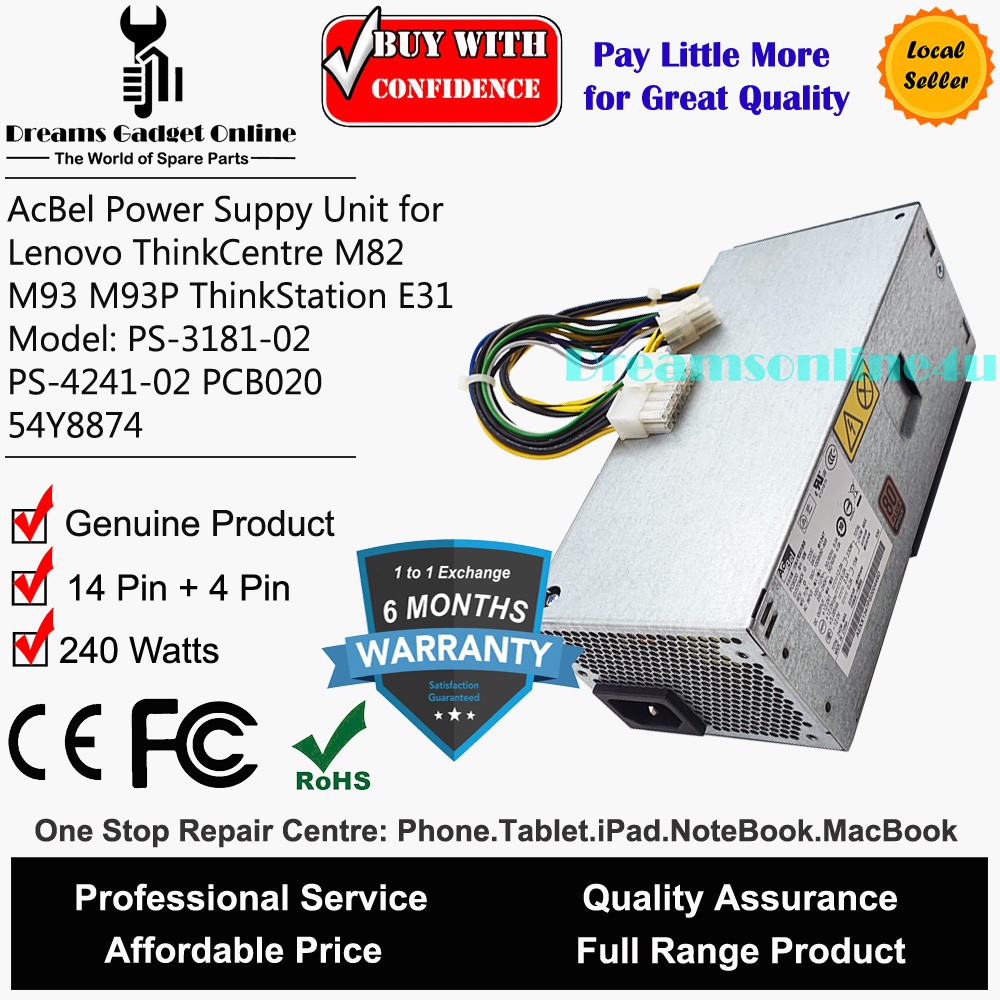 ACBel PCB020 PS-3181-02 PS-4241-02 54Y8897 54Y8874 240W Power Supply ...
