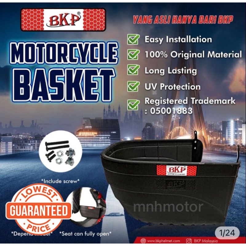 BKP BASKET PLASTIC MOTORCYCLE / BAKUL PLASTIK BKP Y15ZR Y16ZR LC135 ...