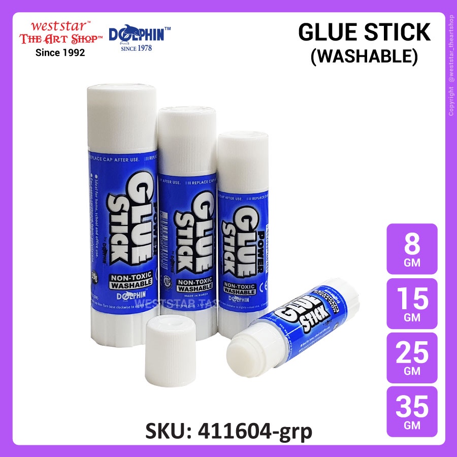 [Weststar TAS] Dolphin Glue Stick, Dolphin Power Glue Stick (NON-TOXIC ...