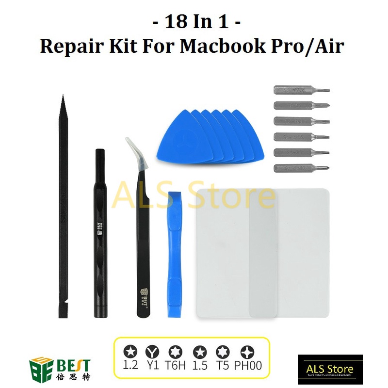 [Bestool] 18 In 1 Repair Tools Kit for Mac-book Pro / Air - P5 ...