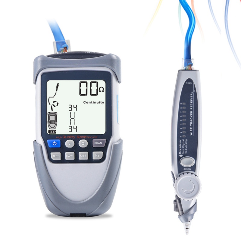Handheld Network Cable Tester LCD Large Display Digital Wire Trackers ...