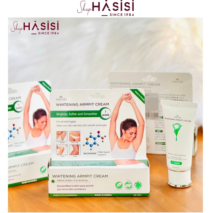VACOSI Underarm Brightening Cream - Whitening Armpit Cream 30ml ...