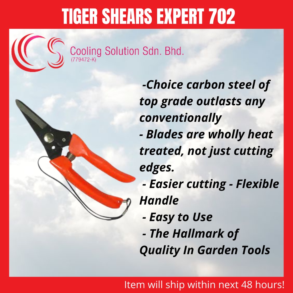 TIGER PRUNING SHEARS CUTTER 702 180mm | Shopee Malaysia