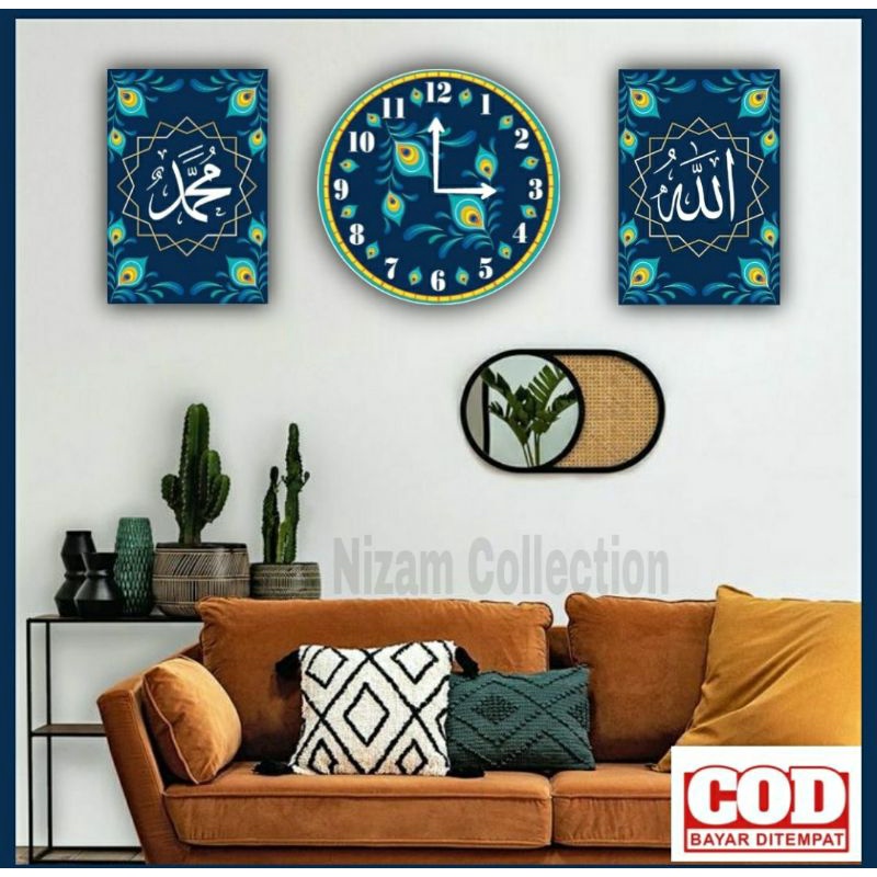 Flower calligraphy wall clock | Unique Wall Clock | Shopee Malaysia