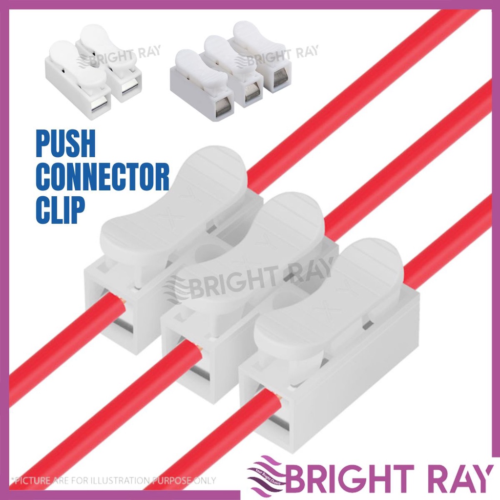 Push Connectors Clip Electrical Cable Clamp Terminal Block Connector ...
