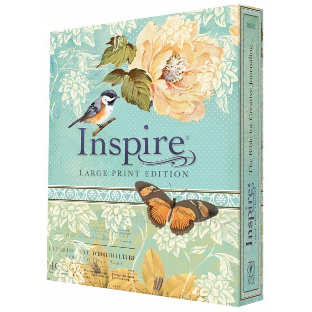 NLT Inspire Bible Large Print for Creative Journaling Hardcover ...