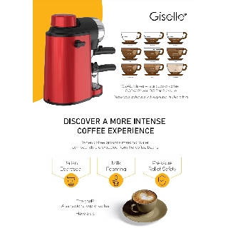 Giselle Espresso Coffee Milk Bubble Maker Machine 800W (KEA0330RD ...