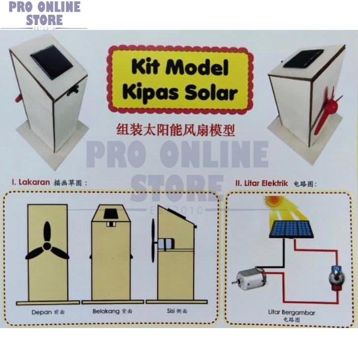Terbaru Projek RBT Kit Model Kipas Solar - 1 set | Shopee Malaysia