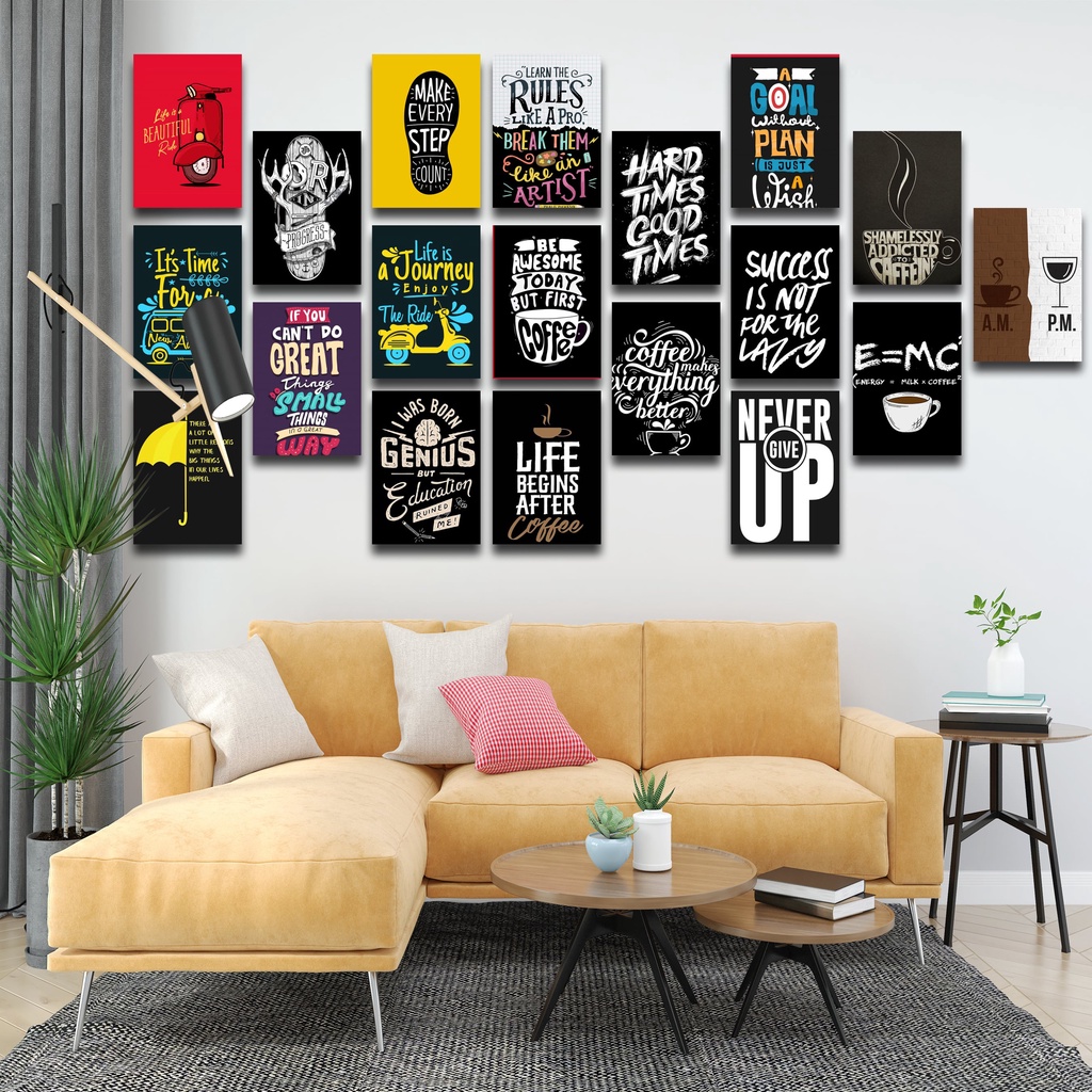 (32Pcs)Room Wall Poster Qoutes Aesthetic Vintage Size A6 A5 A4 ...