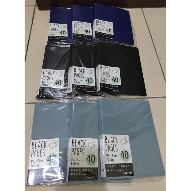 Postcard Album - 40 Pockets Postcard Folder With Black Pages | Shopee ...