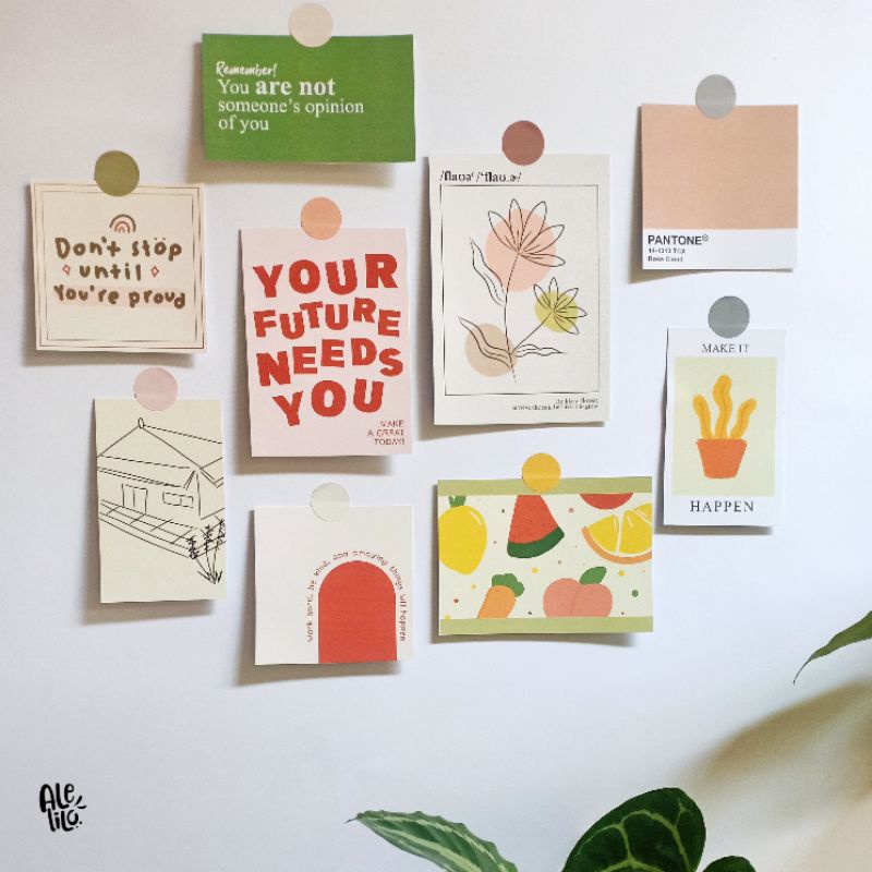 Aesthetic WALL DECOR SET | Free DOT STICKER | Shopee Malaysia