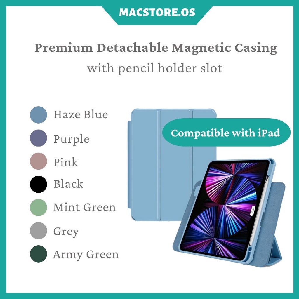[Premium Quality] Magnetic Detachable Cover for iPad | Protective Case ...