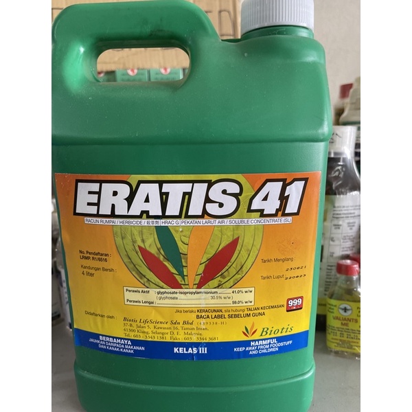 4L Eratis 41 Racun rumpai / herbicide (same with Ken up/round up ...
