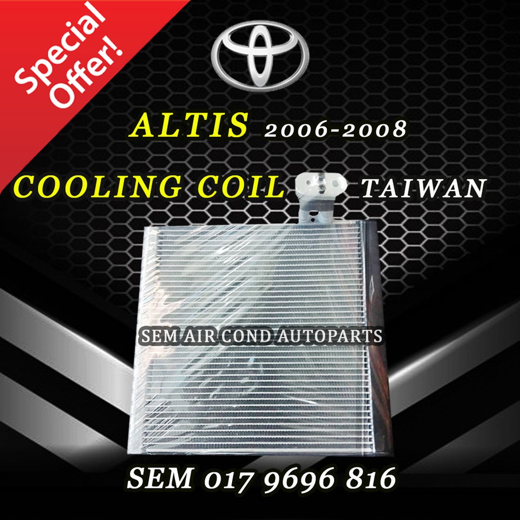 TOYOTA ALTIS OLD MODEL 2008 YEAR TAIWAN COOLING COIL/ EVAPORATOR (CAR ...