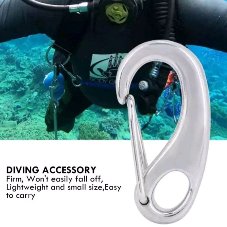Heavy Duty Diving Scuba Diving Stainless Steel 304 Snap Hook Quick Link Carabiner For Attachment ...