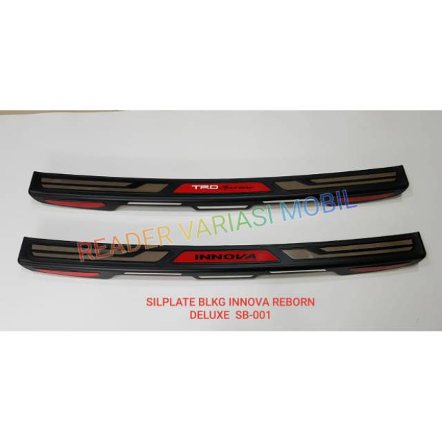 Toyota INNOVA REBORN Car Rear Sill Plate Deluxe Model Reflector Motif ...