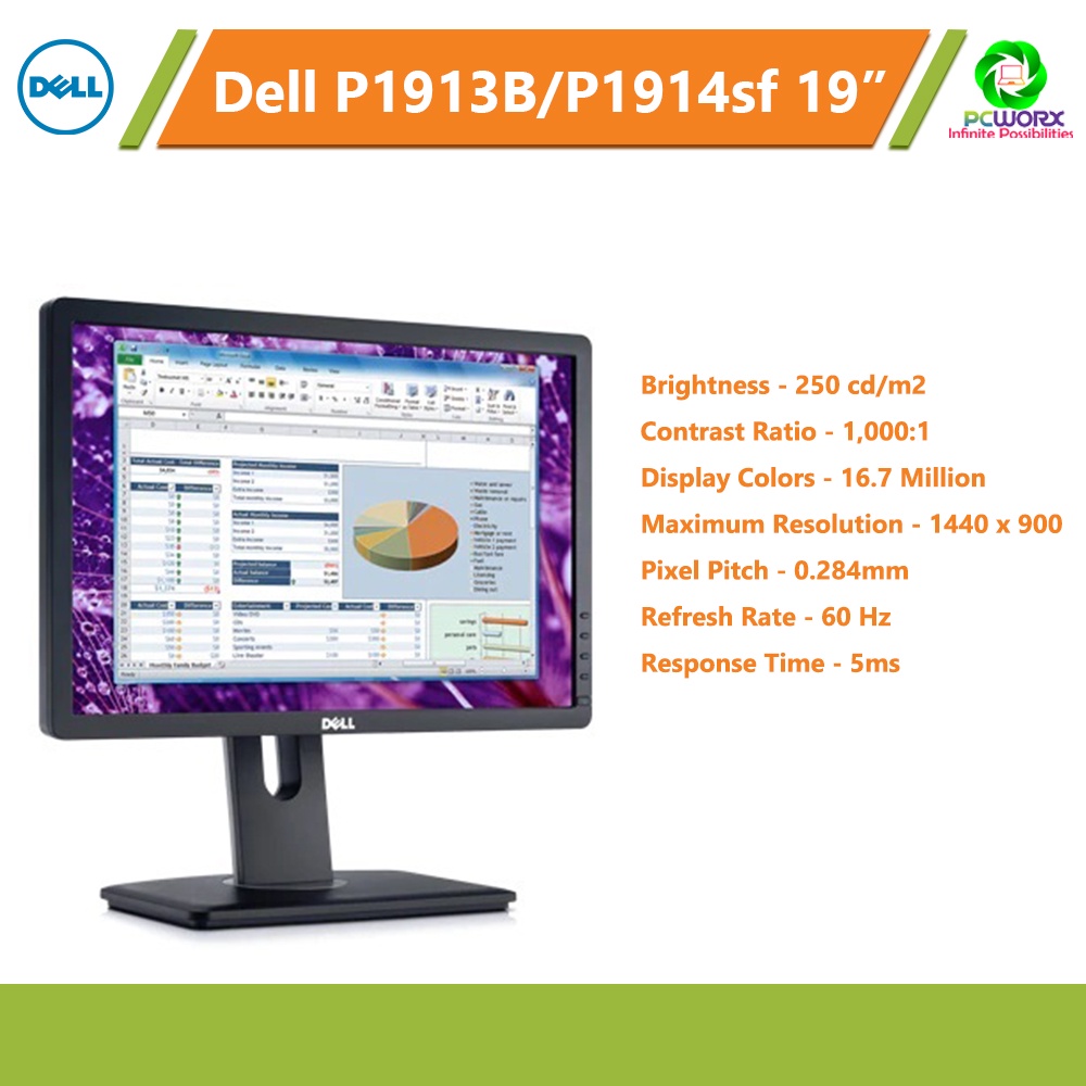 Dell P1913B/P1914sf 19" Screen PC LCD Flat Panel Monitor Mix series ...