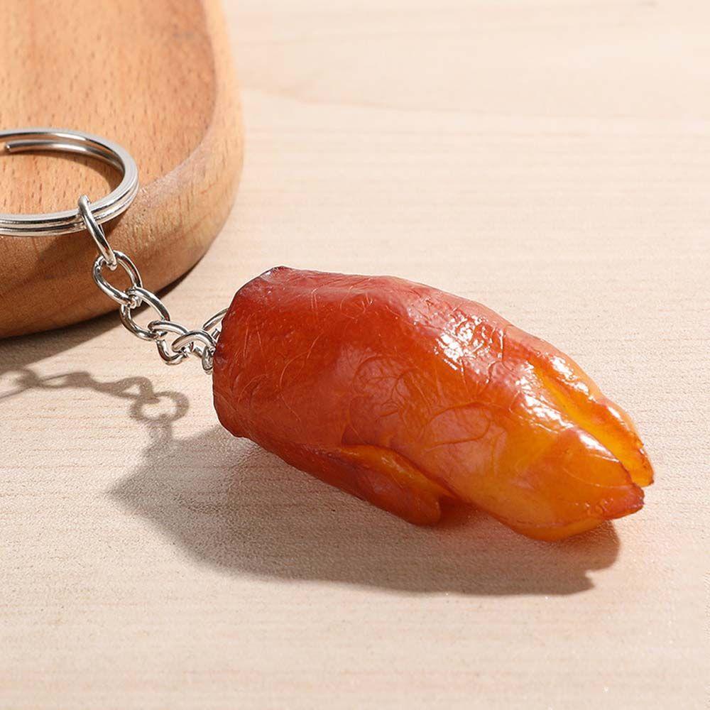OCEANMAP Simulation Food Keychains Cute Creative Pork Belly Chicken ...