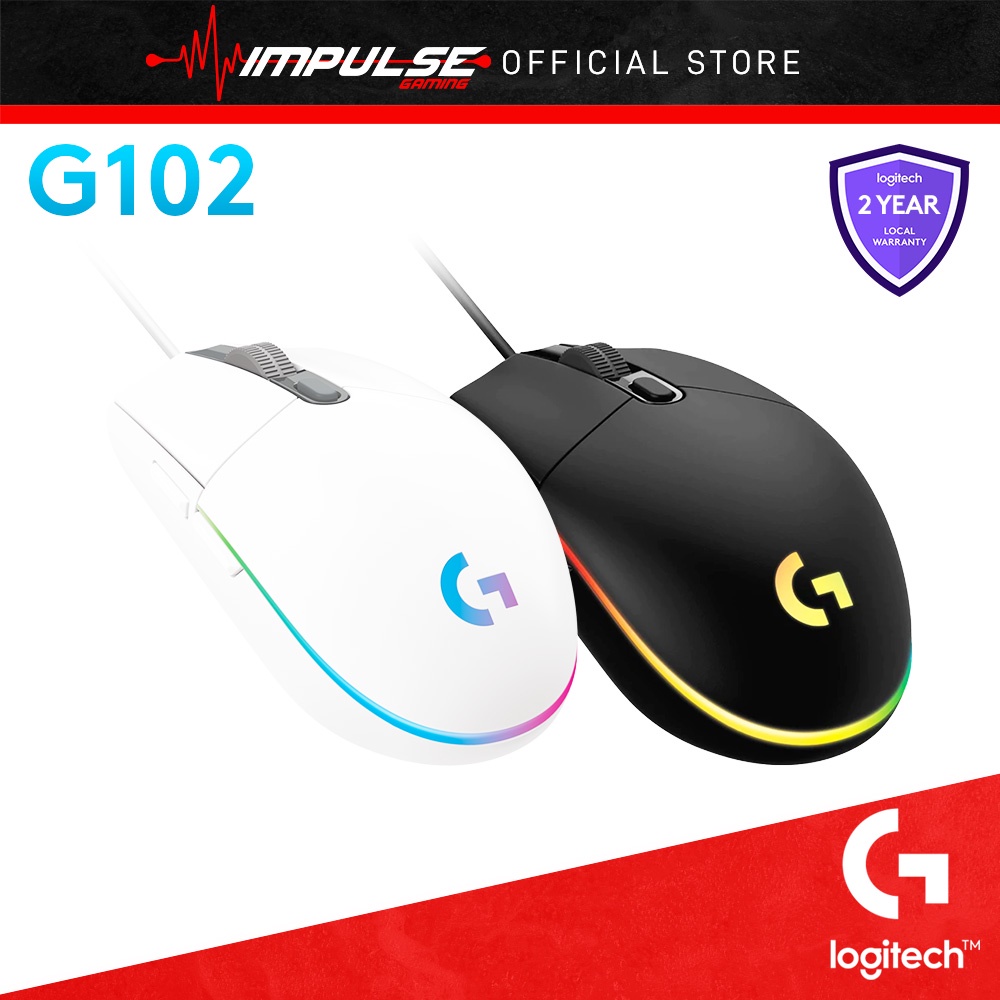 Logitech G102 Light Sync Gaming Mouse with Customizable RGB Lighting / 6 Programmable Buttons ...