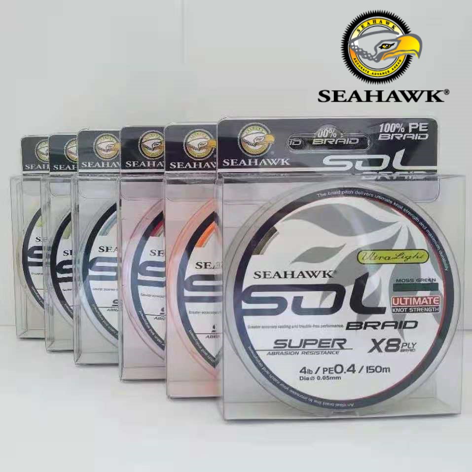 SEAHAWK SOL X8 ULTRALIGHT BRAIDED LINE 150m | Shopee Malaysia