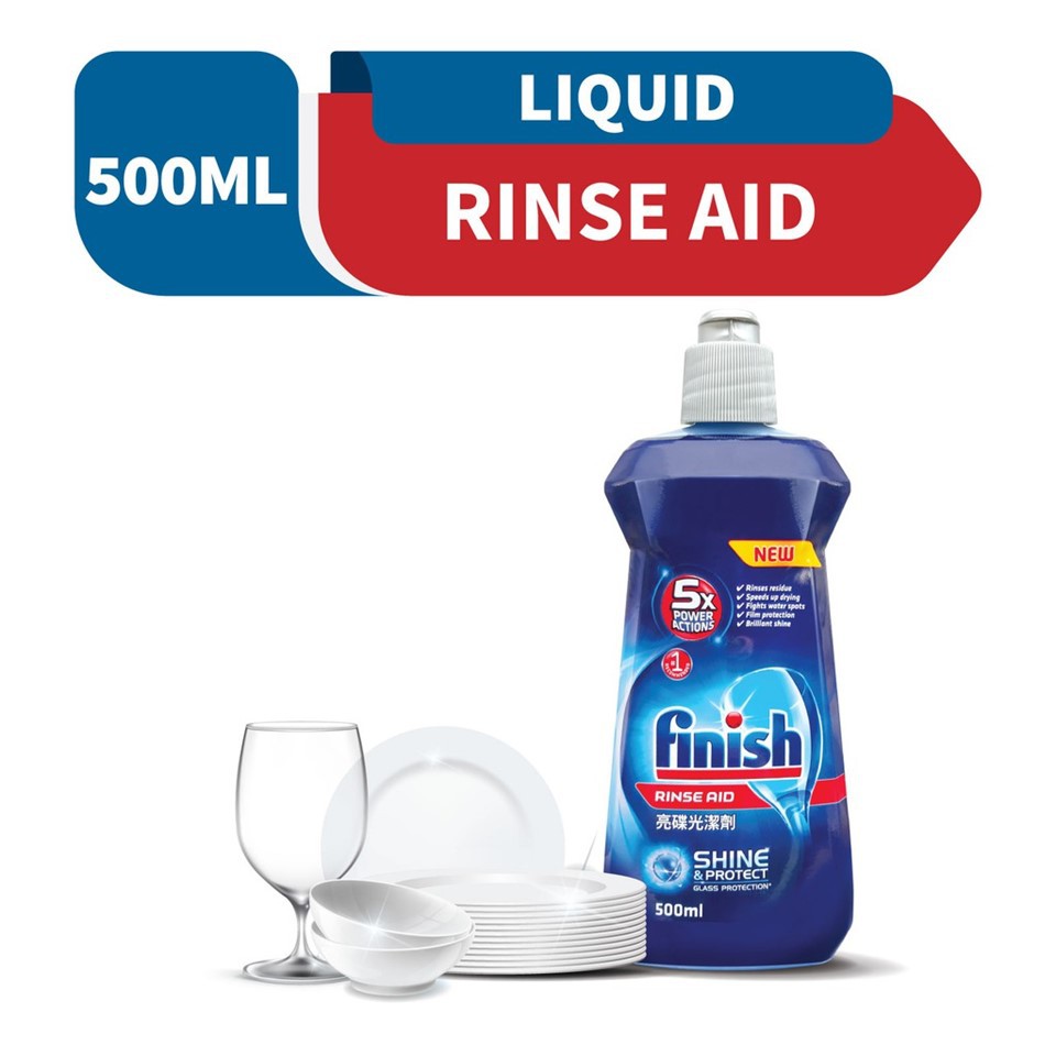 Finish Rinse Aid Shine & Dry Dishwasher Cleaning (500ml) [Not For Sale ...