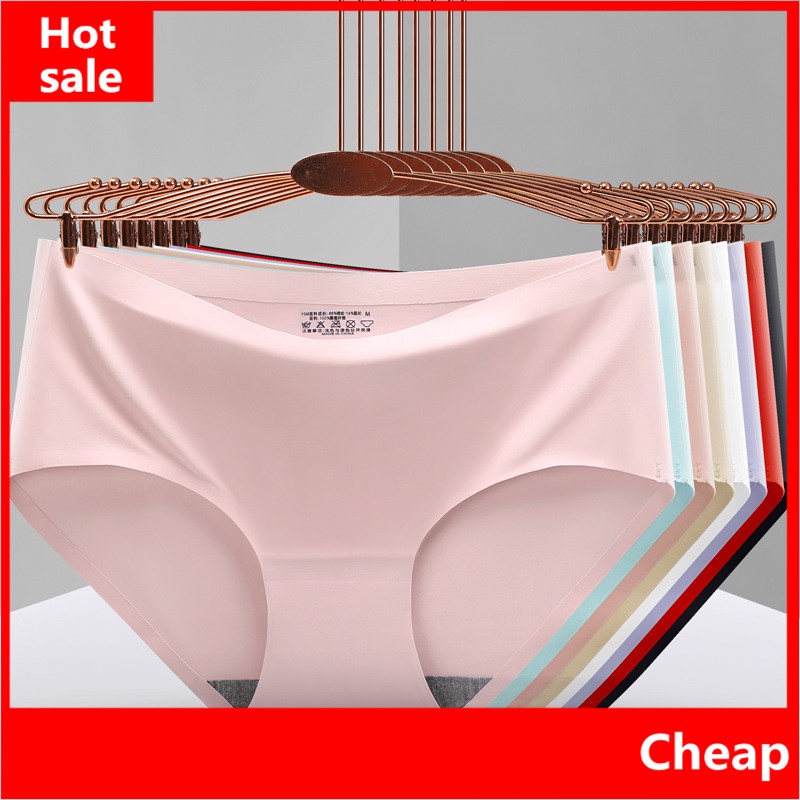 Women Panties Fashion One Piece Seamless Ice Silk Panties Girls Clothing Ice no trace cooling ...