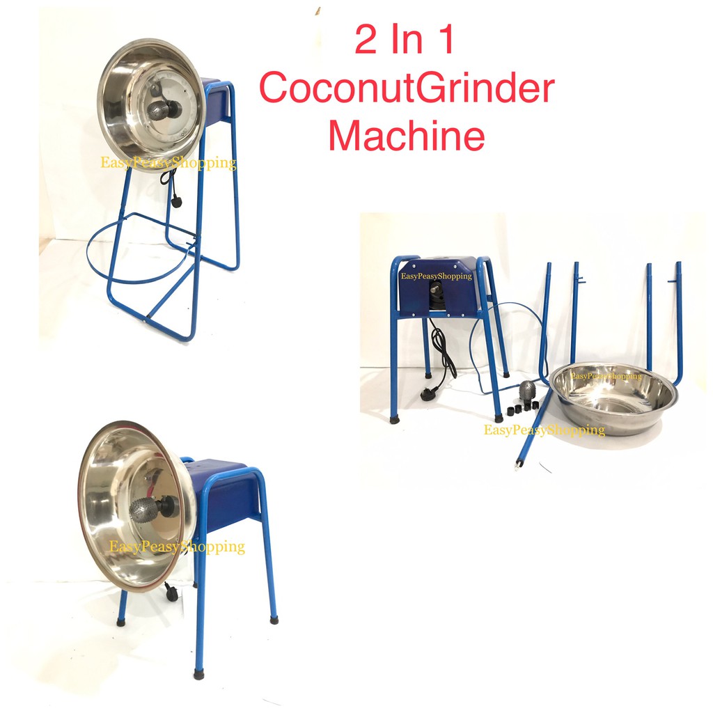 2 IN 1 Electric Coconut Scraper / Grinder Machine Adjustable / Mesin ...