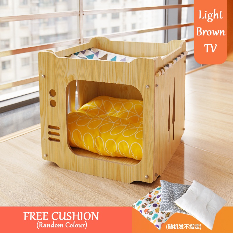 🔥READY STOCK🔥Cat House Cat Square Box Cat Wood Box Lego Cat House ...