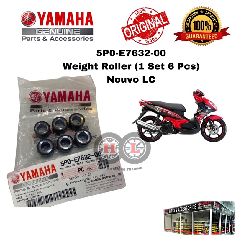 YAMAHA WEIGHT ROLLER 1 SET NOUVO LC / EGO LC ORIGINAL (5P0-E7632-00 ...