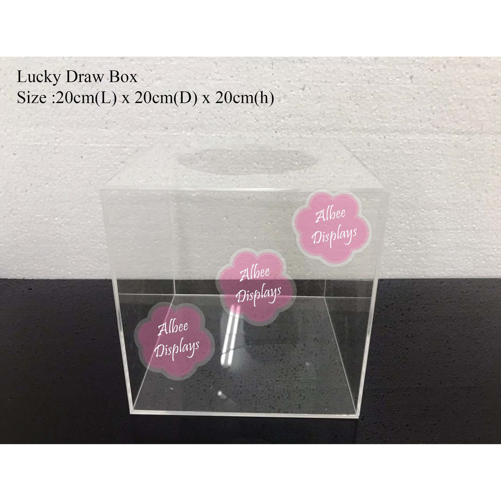 Lucky Draw Box 20cm (Transparent) | Shopee Malaysia